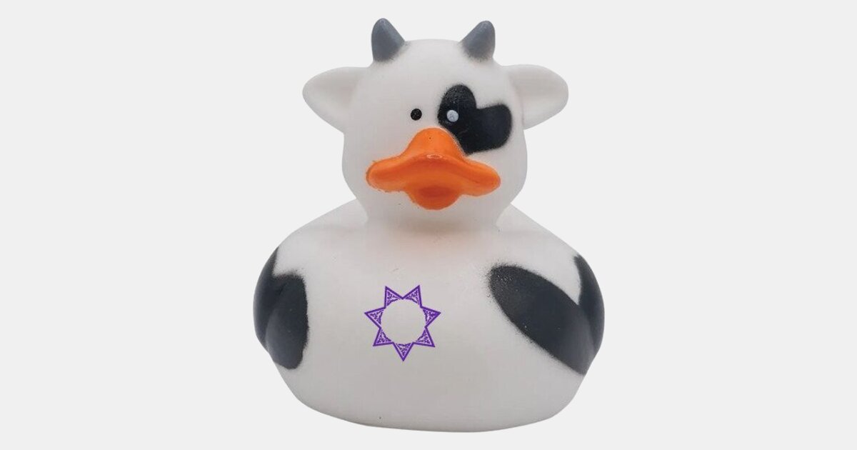 Mini Cow Duck with your logo | ImprintLogo.com