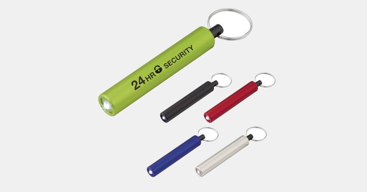 Giveaway Mini Cylinder LED Flashlight Key Tag with your logo ...