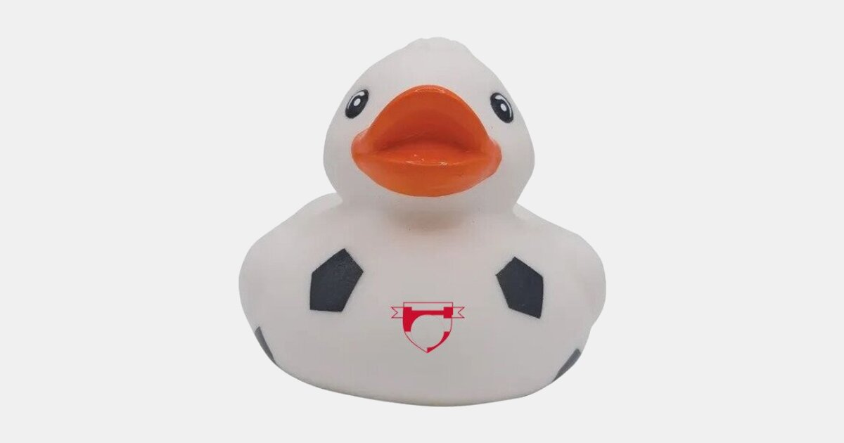 Mini Soccer Duck with your logo | ImprintLogo.com