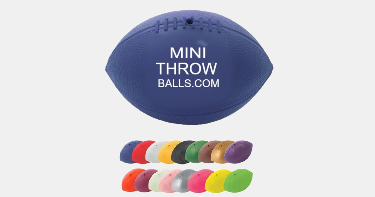 Custom Printed Mini Soft Throw Vinyl Footballs 7" with your logo ...