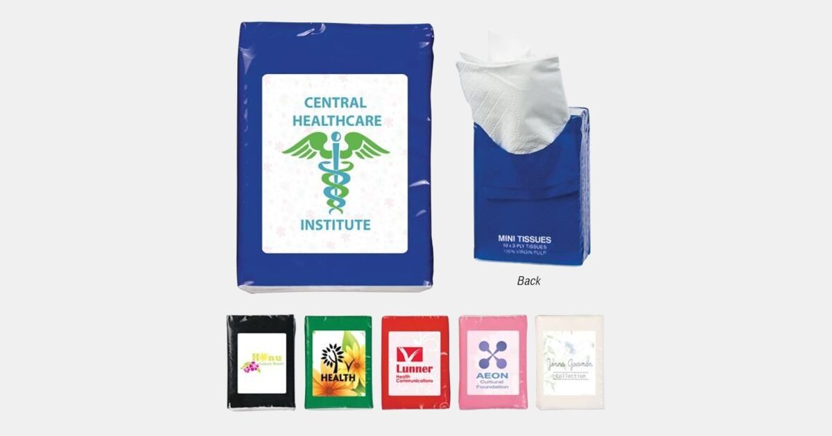 Custom Printed Mini Tissue Packet with your logo | ImprintLogo.com