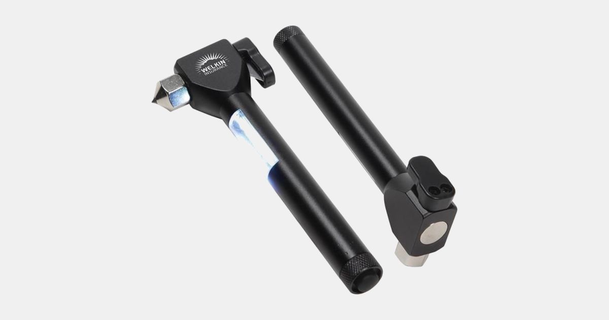 Custom Mini Watchman Flashlight With Escape Hammer with your logo ...