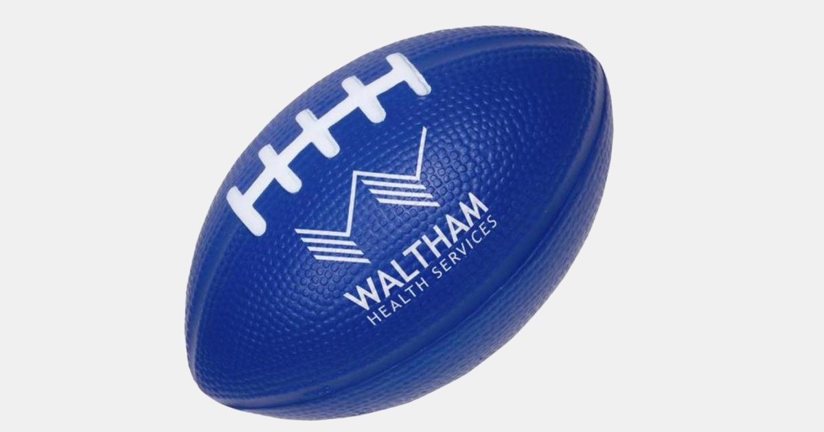 Imprinted Miniature Football Foam - 3.75" with your logo | ImprintLogo.com