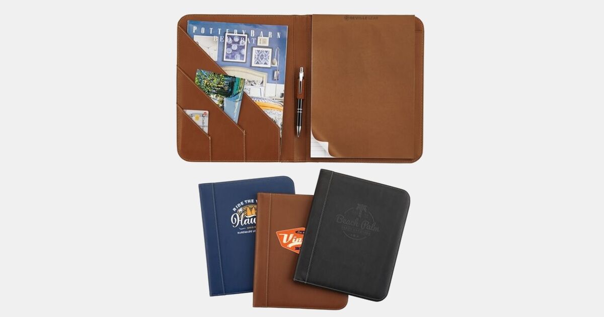 Monroe Padholder with your logo | ImprintLogo.com