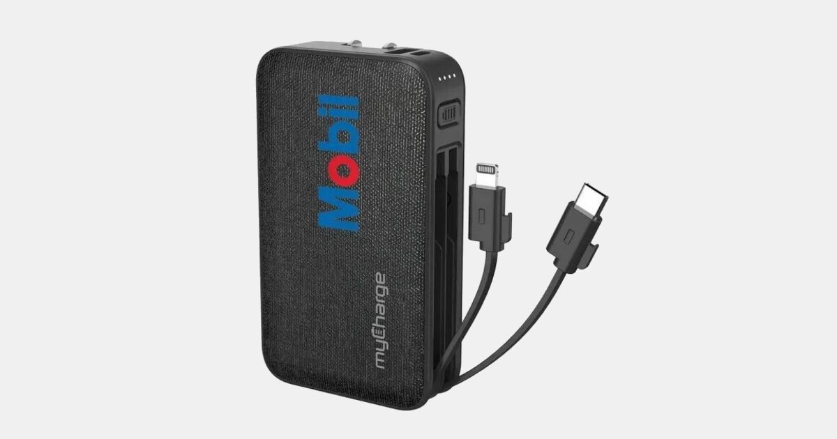 Custom Printed myCharge PowerHub Portable Charger with your logo ...