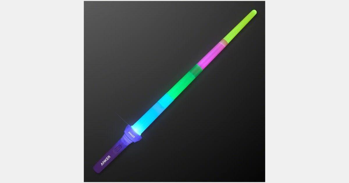 Neon Glow Expanding Light Sword with your logo | ImprintLogo.com