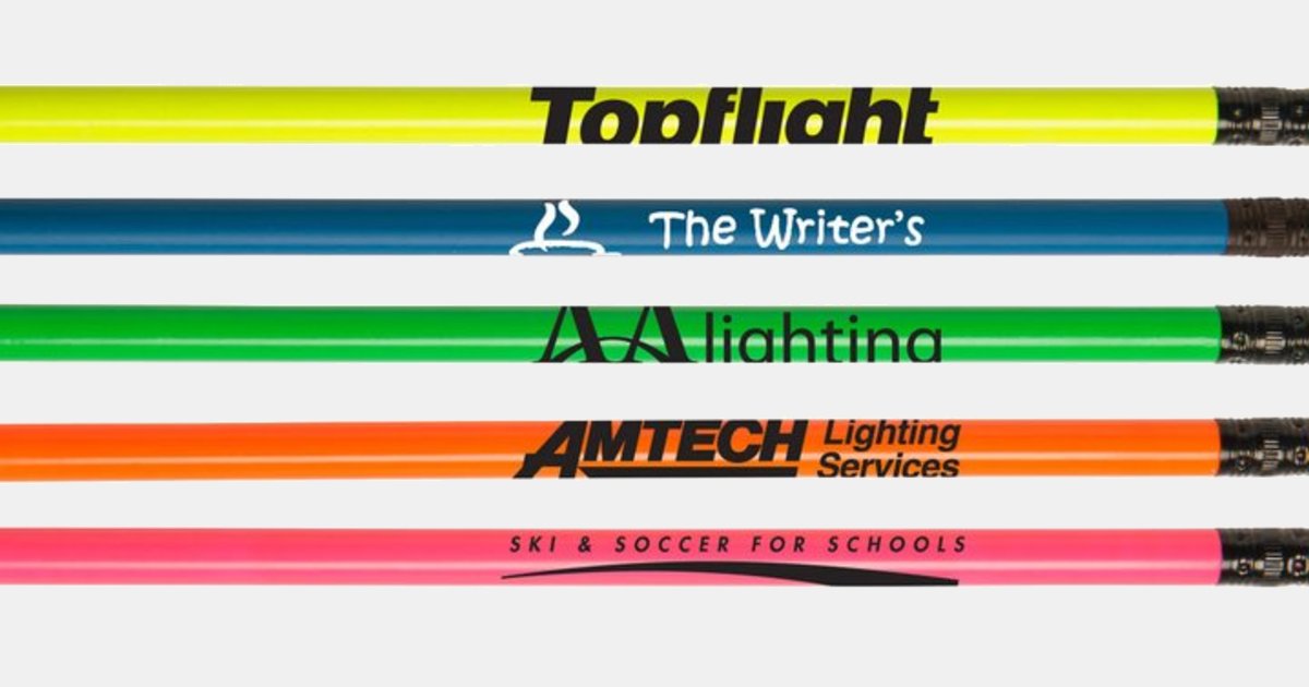 Custom Printed Neon Pencil with your logo | ImprintLogo.com