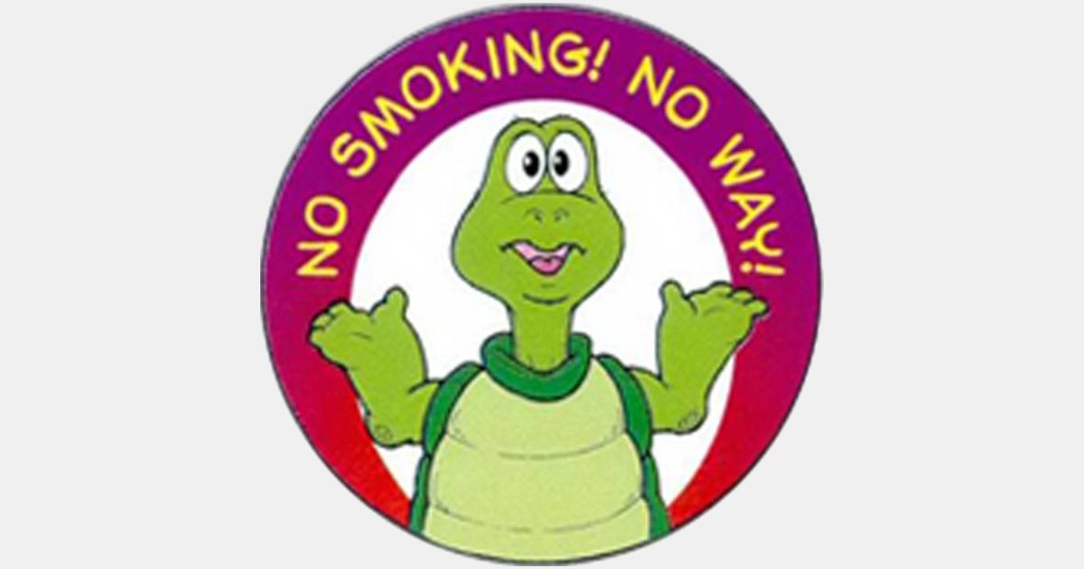 No Smoking No Way Sticker Rolls with your logo | ImprintLogo.com