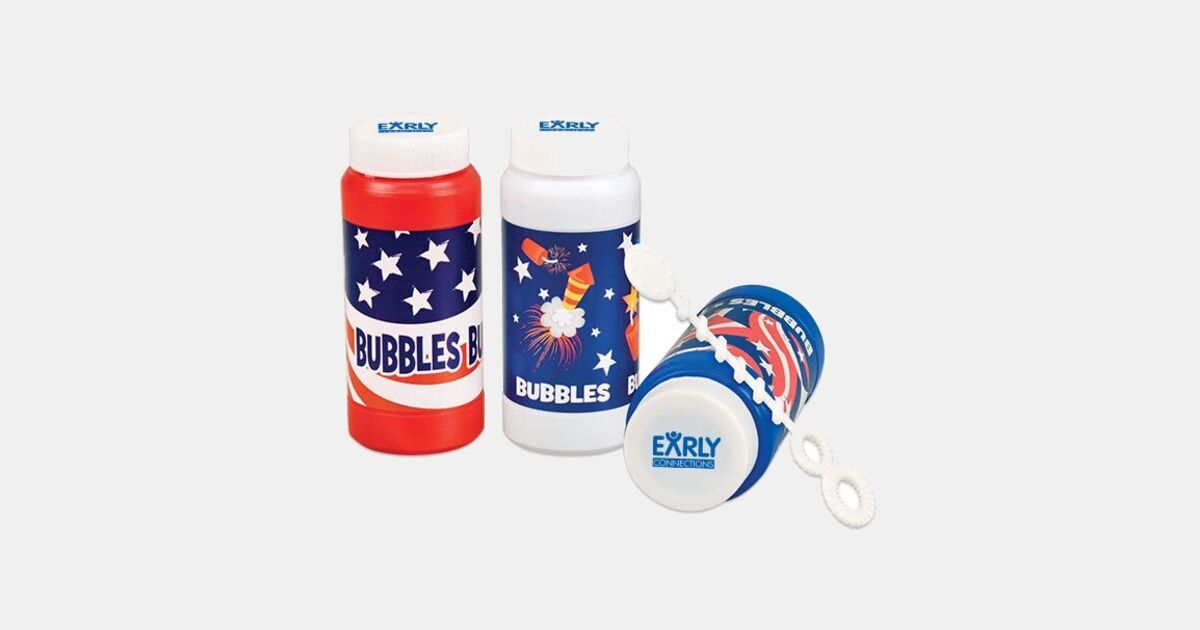 Patriotic Bubbles 4 Oz with your logo | ImprintLogo.com