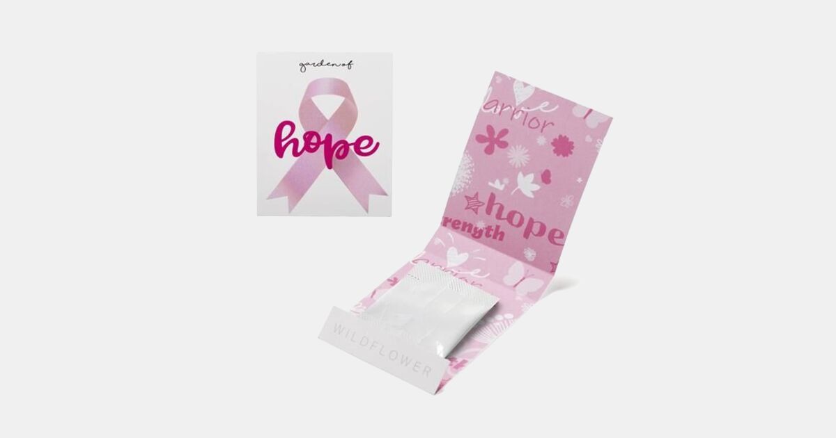 Pink Ribbon Garden of Hope Matchbook with your logo | ImprintLogo.com