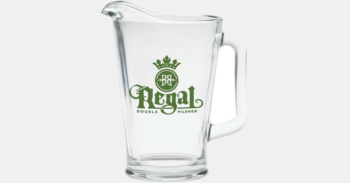 Custom Imprinted Glass Pitcher 60 oz | ImprintLogo.com