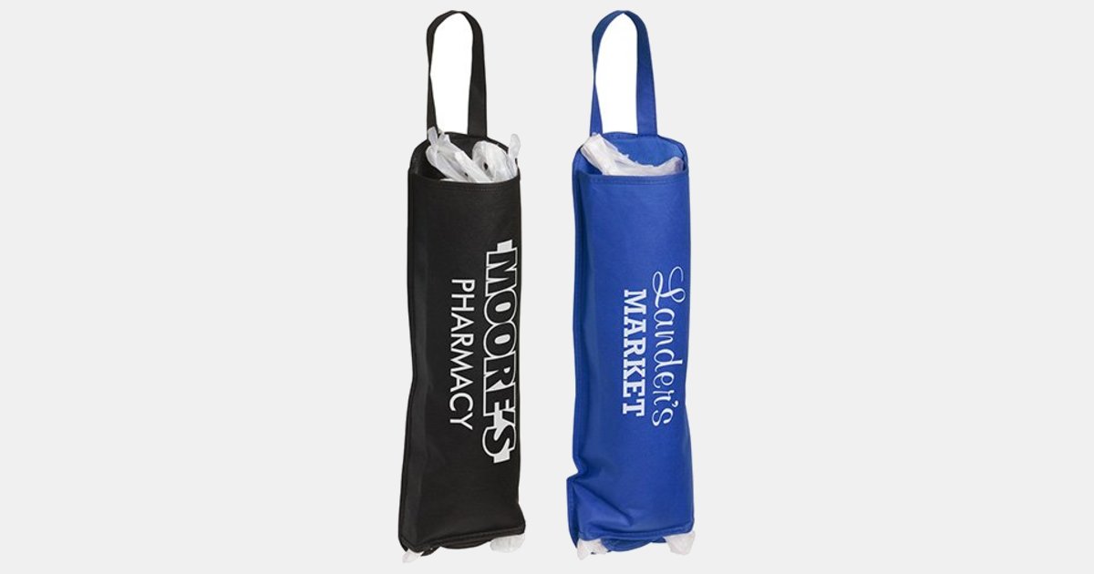 Personalized Plastic Bag Keeper Tube | ImprintLogo.com