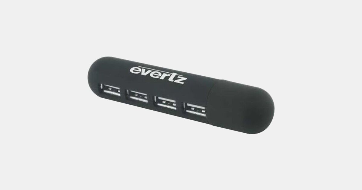 Pocket-Sized 4-Port USB Hub with your logo | ImprintLogo.com