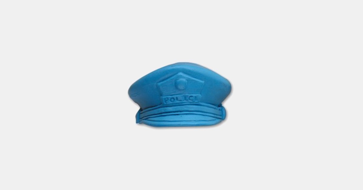 Police Cap Pencil Top Eraser with your logo | ImprintLogo.com