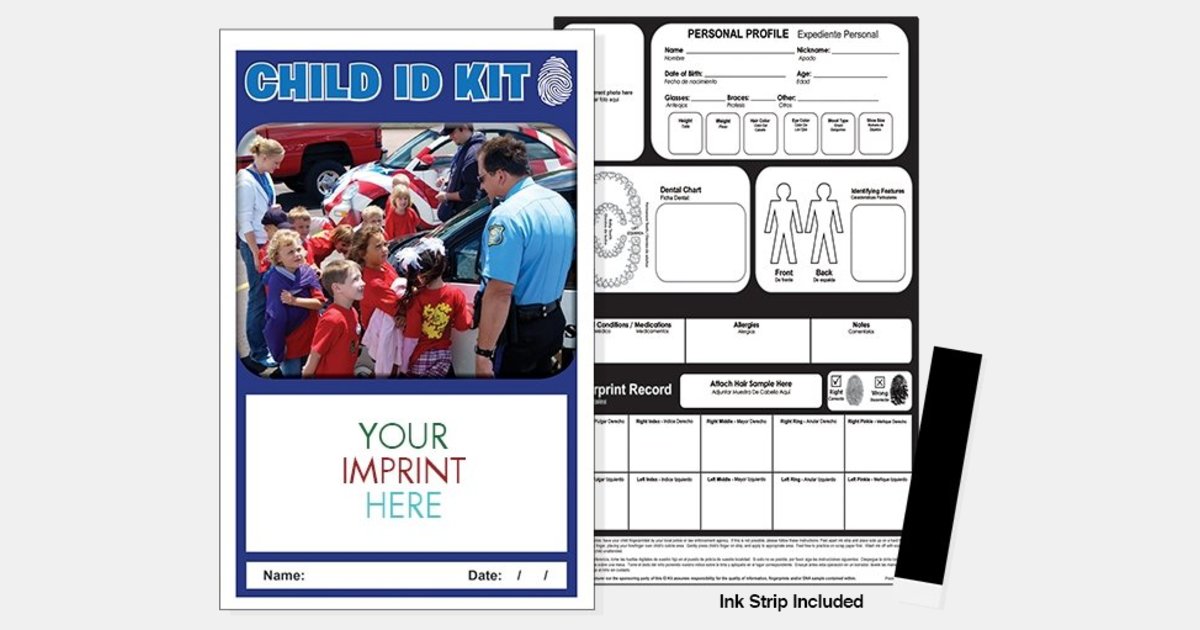 Police Child ID Kit USA Made with your logo | ImprintLogo.com