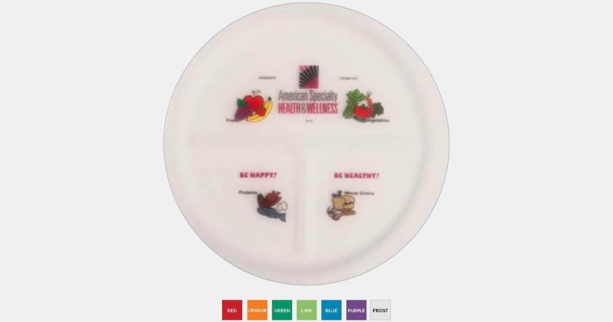 Imprinted Portion Plate with your logo | ImprintLogo.com