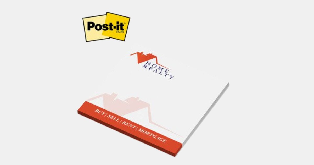 Post-It (R) Custom Printed Notepad - 4x4 with your logo | ImprintLogo.com