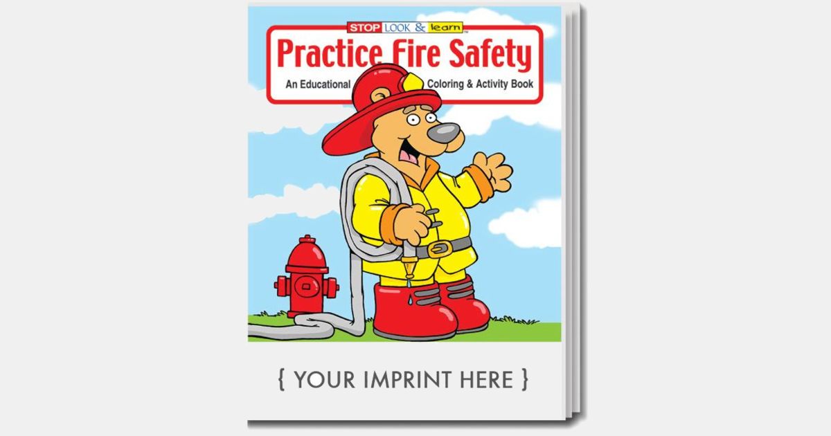Fire Safety Coloring And Activity Book USA Made with your logo ...