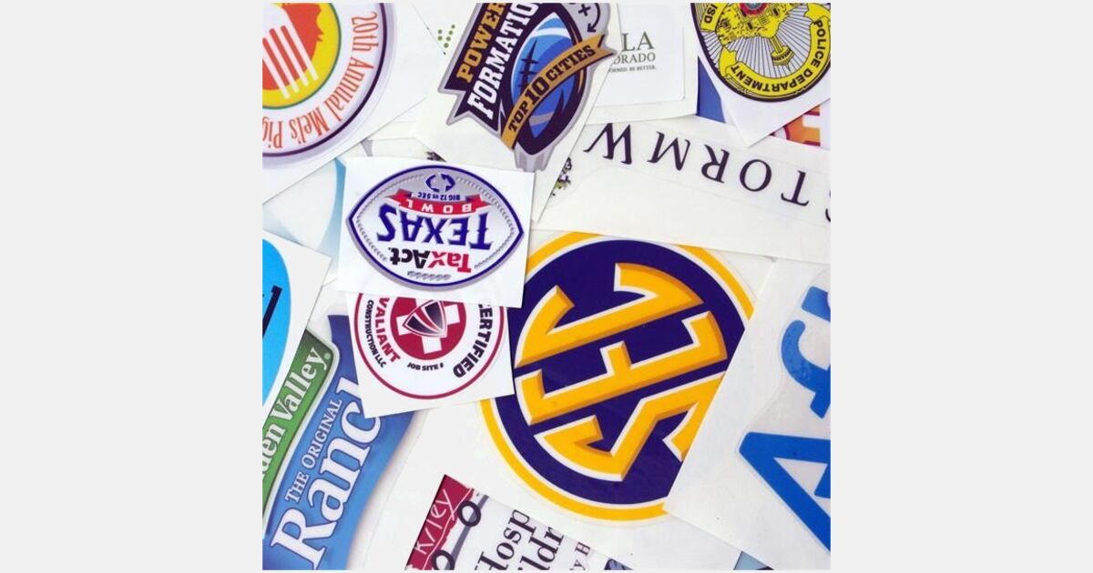 Premium Helmet Decal Full Color with your logo | ImprintLogo.com