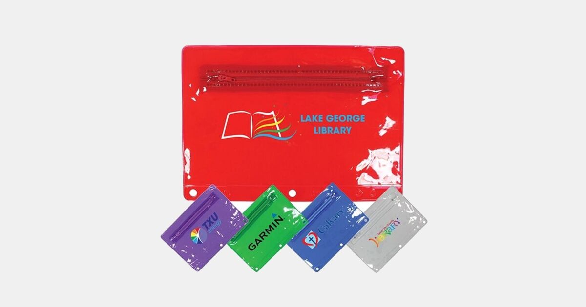 Custom Imprinted Transparent Vinyl Zippered Pack, Full Color with your ...