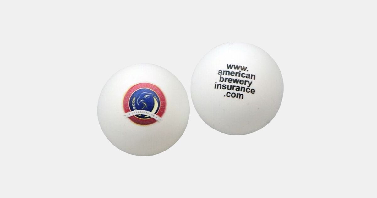 Printed Ping Pong Ball with your logo | ImprintLogo.com