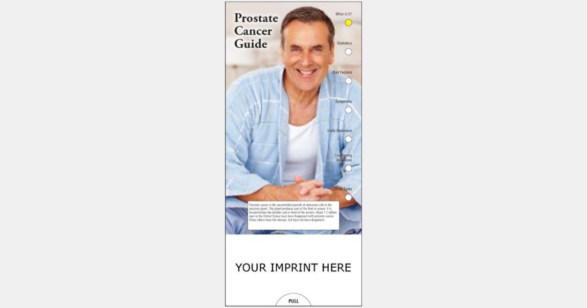 Prostate Cancer Guide Slide Chart USA Made with your logo | ImprintLogo.com