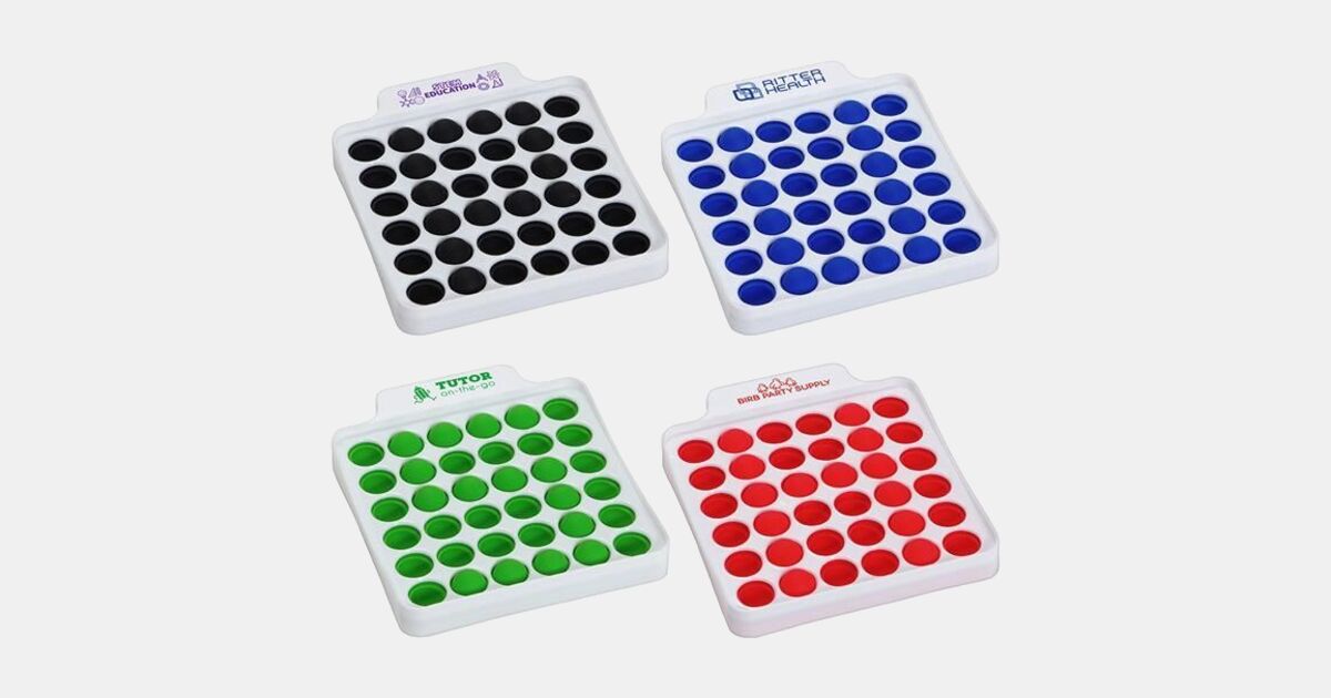 Marketing Push Pop Square Bubble Game with your logo | ImprintLogo.com