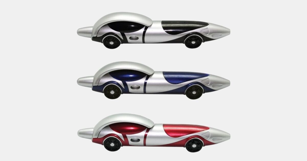 Promotional Race Car Ballpoint Clicker Pen with your logo | ImprintLogo.com