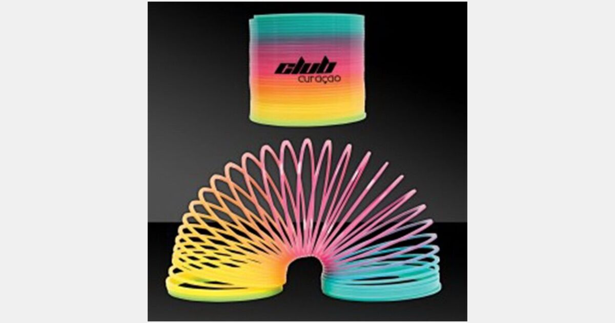 Rainbow Circle Spring Toys with your logo | ImprintLogo.com