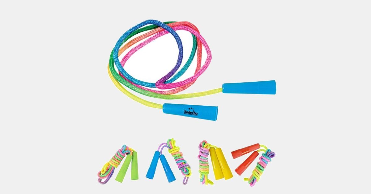 Rainbow Jump Rope with your logo | ImprintLogo.com