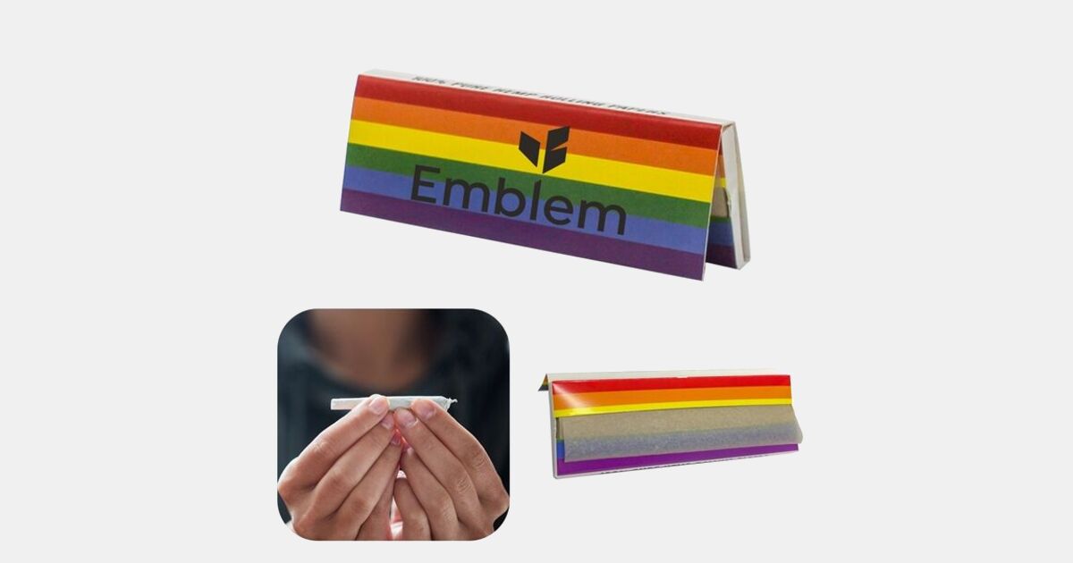 Custom Printed Rainbow Rolling Papers with your logo | ImprintLogo.com