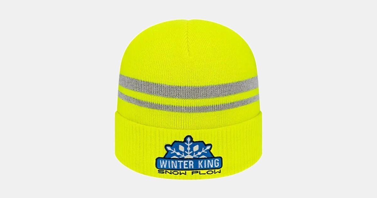 Custom Embroidered Reflective Knit Cap w/ Cuff with your logo ...