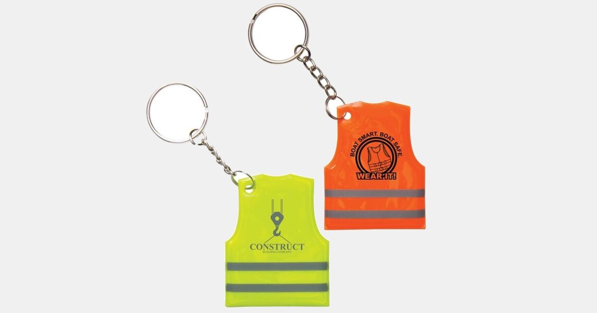 Reflective Safety Vest Keytag with your logo | ImprintLogo.com