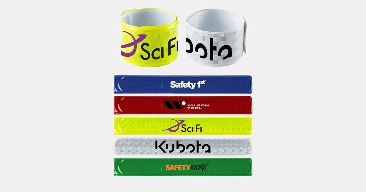 Reflective Slap Wristband with your logo | ImprintLogo.com