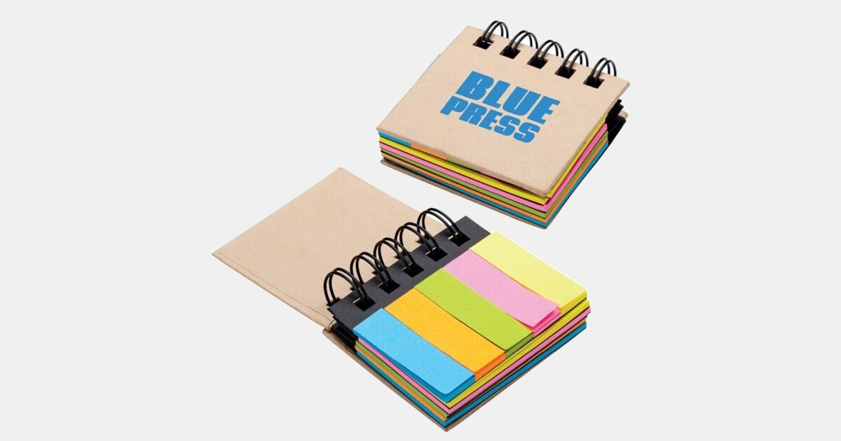 Recycled Custom Sticky Notes & Flags Set with your logo | ImprintLogo.com