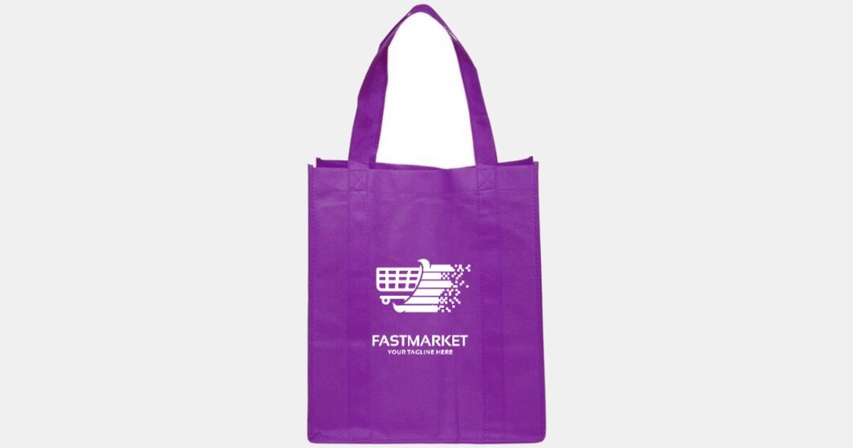 Reusable Grocery Tote Bags - Silkscreen with your logo | ImprintLogo.com