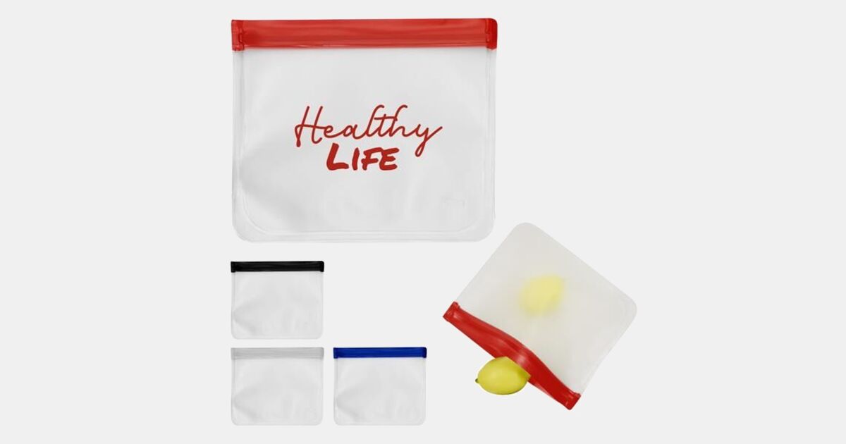 Reusable Zip Top Storage Bags with your logo | ImprintLogo.com