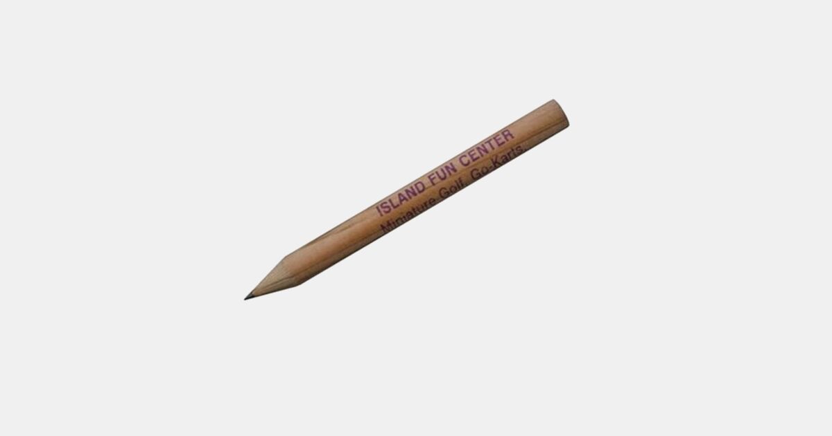 Custom Imprinted Round Natural Finish Golf Pencils with your logo ...