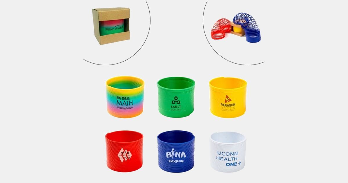 3" Round Spring Toy with your logo | ImprintLogo.com