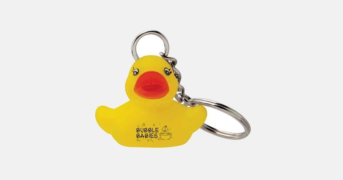 Rubber Duck Keytag with your logo | ImprintLogo.com