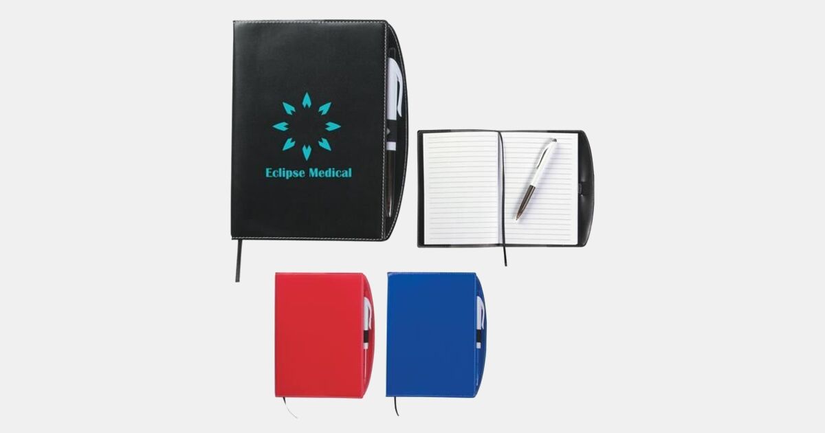 Savannah Notebook With Pen with your logo | ImprintLogo.com