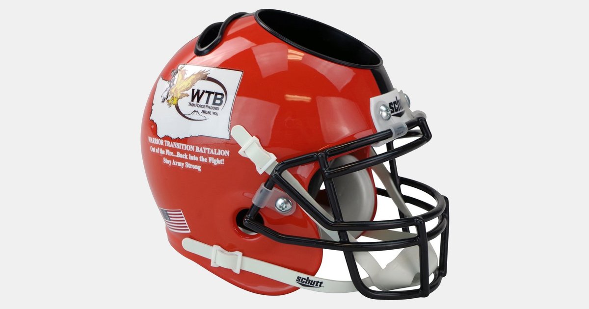 Miniature Football Helmet Desk Caddy with your logo | ImprintLogo.com