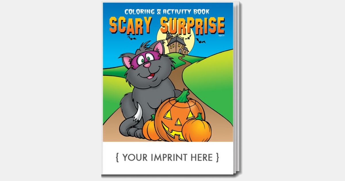 Scary Surprise Coloring And Activity Book USA Made with your logo ...
