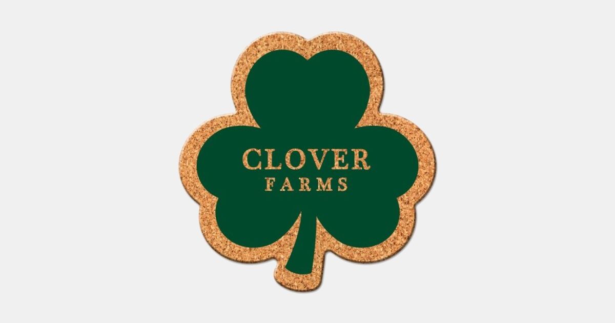 Custom Printed Shamrock Shaped Cork Coaster with your logo ...
