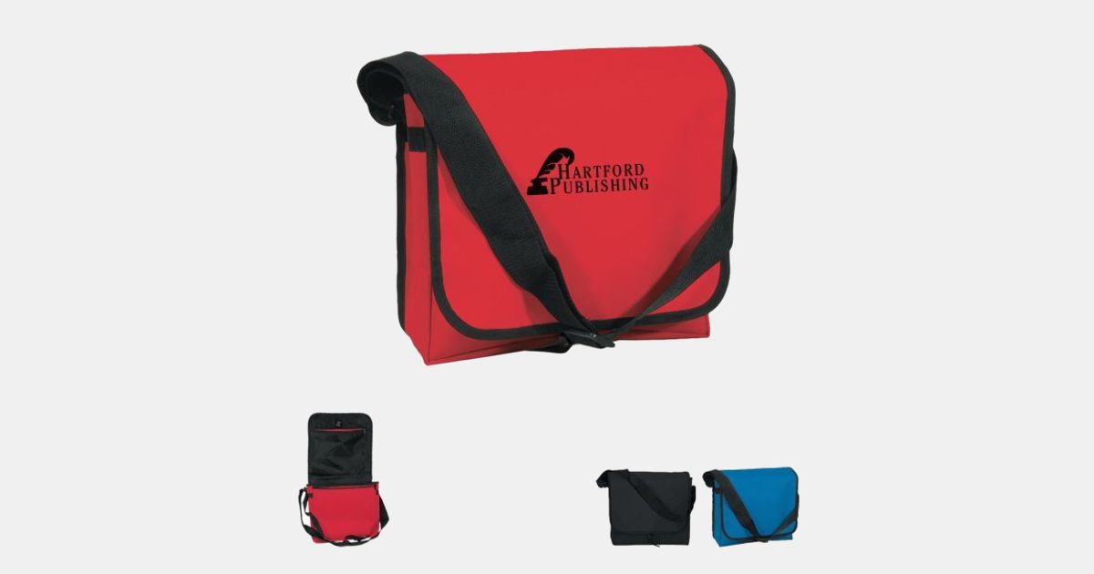 Imprinted Simple Messenger Bag with your logo | ImprintLogo.com