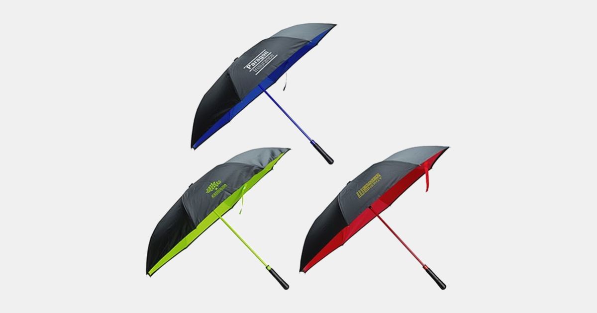 Custom Skyline Two-Tone Inversion Umbrella with your logo | ImprintLogo.com