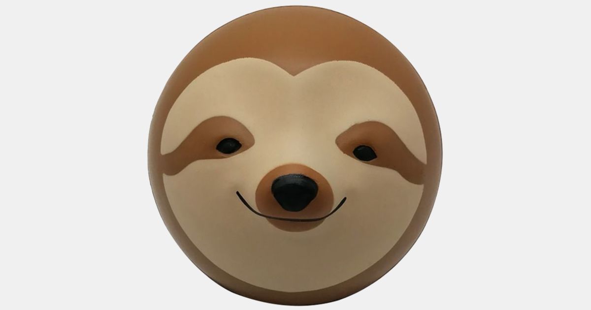 Custom Squeezies (R) Sloth Stress Ball with your logo | ImprintLogo.com