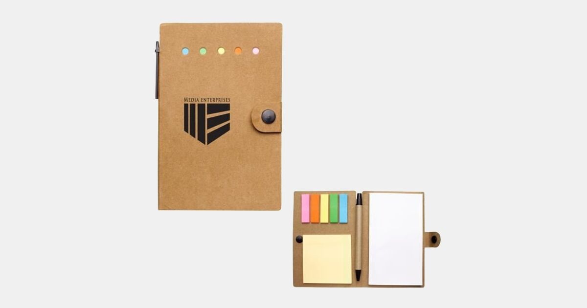 Custom Printed Small Snap Notebook With Desk Essentials with your logo ...