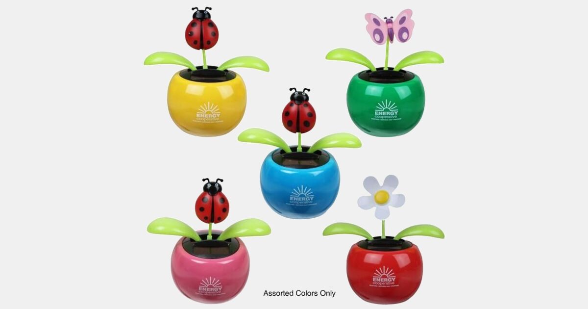 Custom Printed Solar Dancing Flower Assorted Only with your logo ...