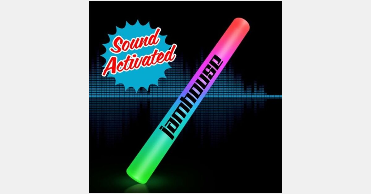 Sound Activated Light Up Multicolor LED Cheer Stick with your logo ...